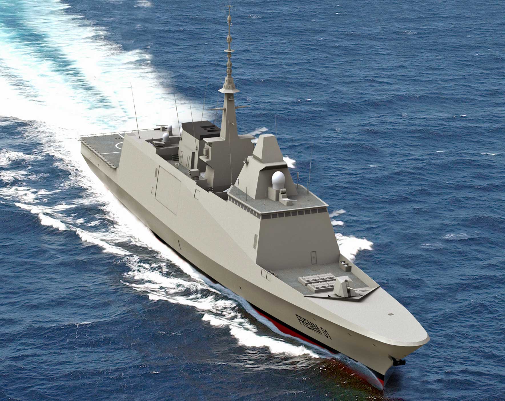 FREMM : Machine arrière de DCN sur le montage industriel des frégates ...