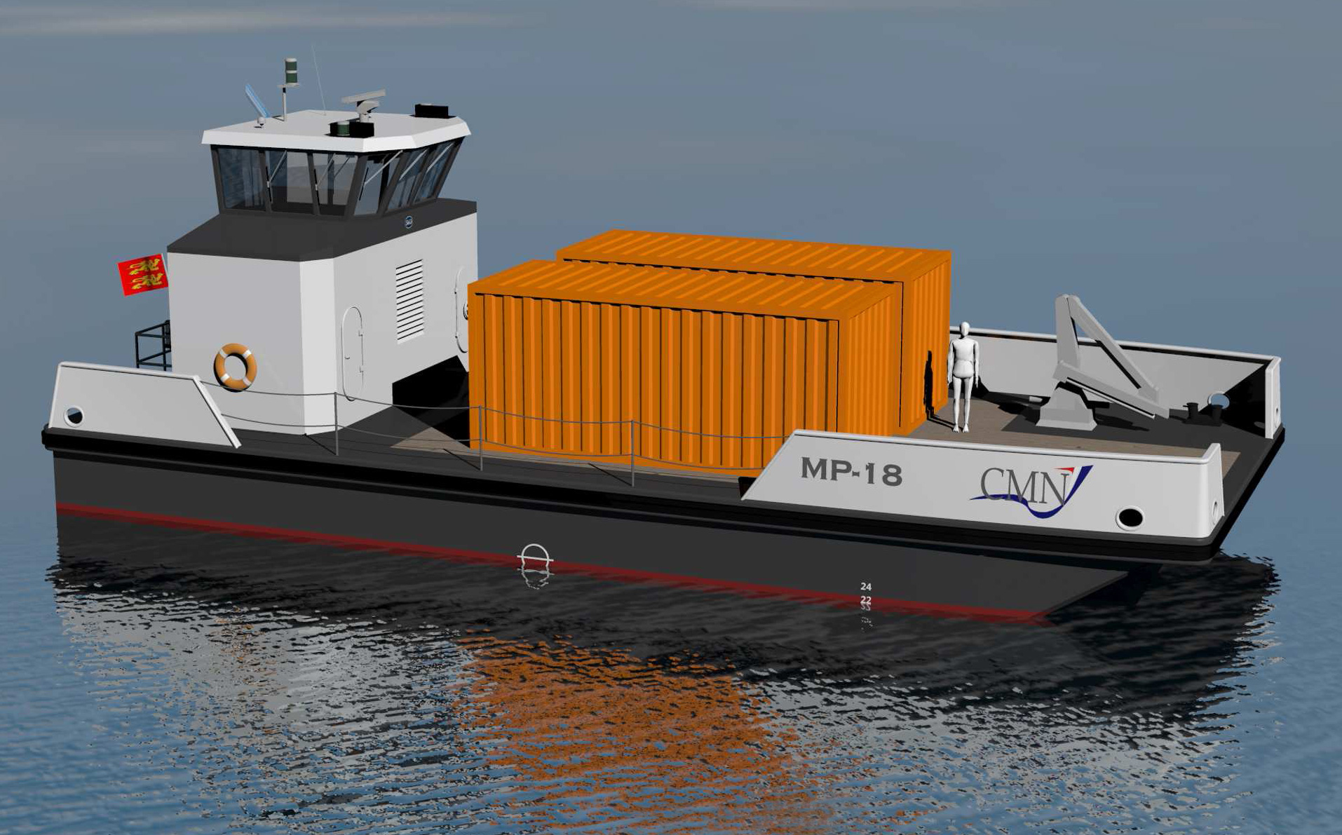 CMN met à flot une barge de travail | Mer et Marine