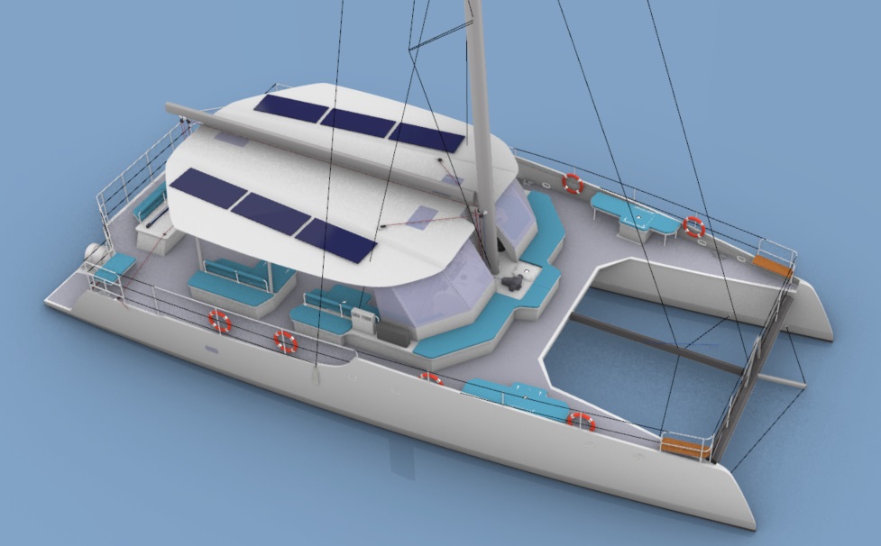 Sailcoop construit un catamaran à voile pour le transport de passagers en Bretagne | Mer et Marine