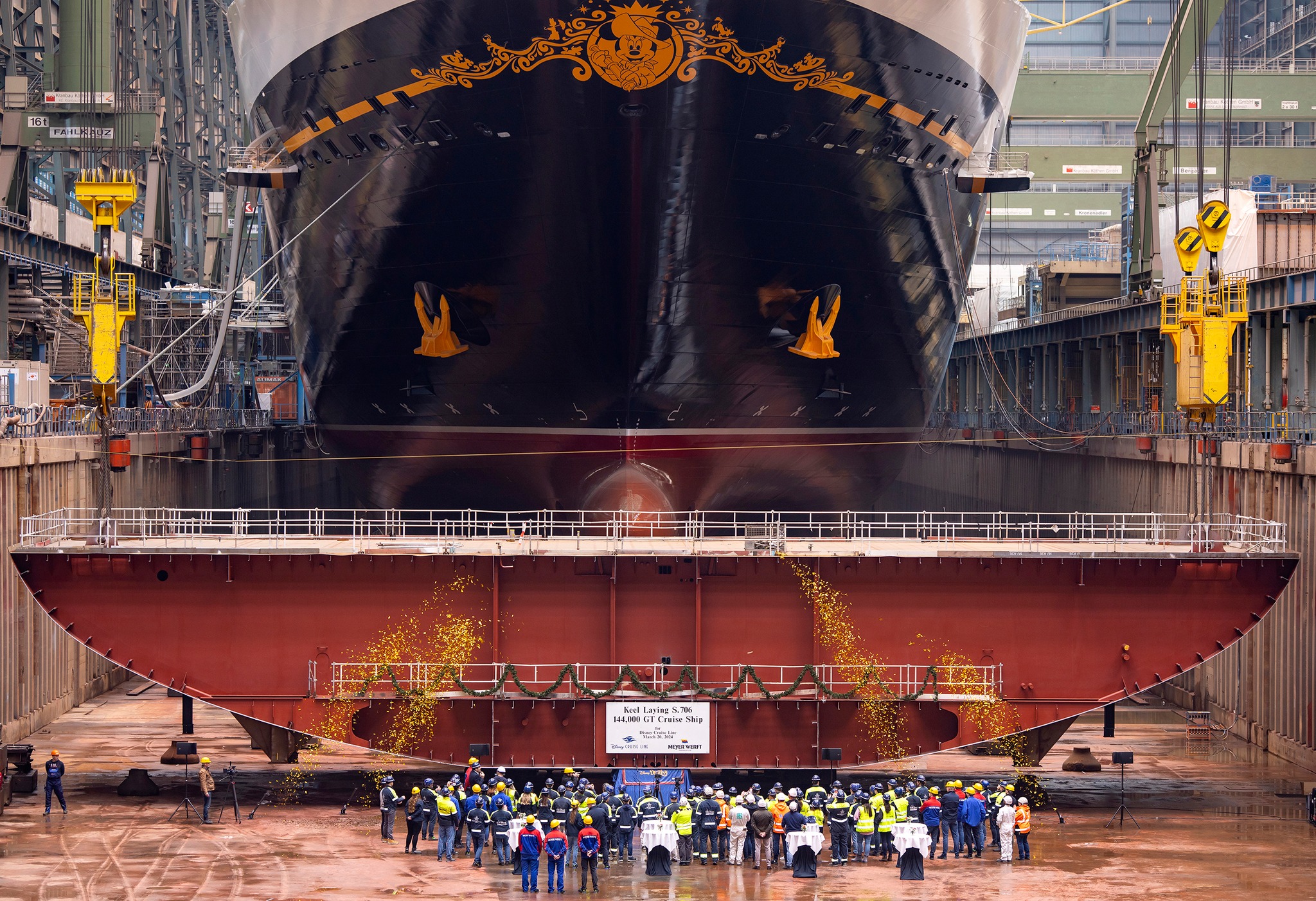 Meyer Werft met sur cale le troisième paquebot commandé par Disney ...