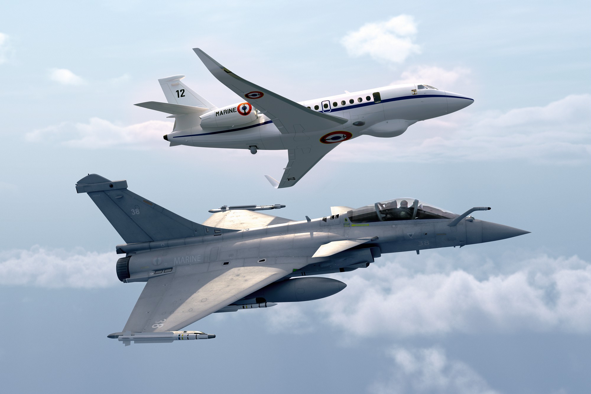 Cinq nouveaux avions de surveillance maritime Falcon 2000 Albatros ...