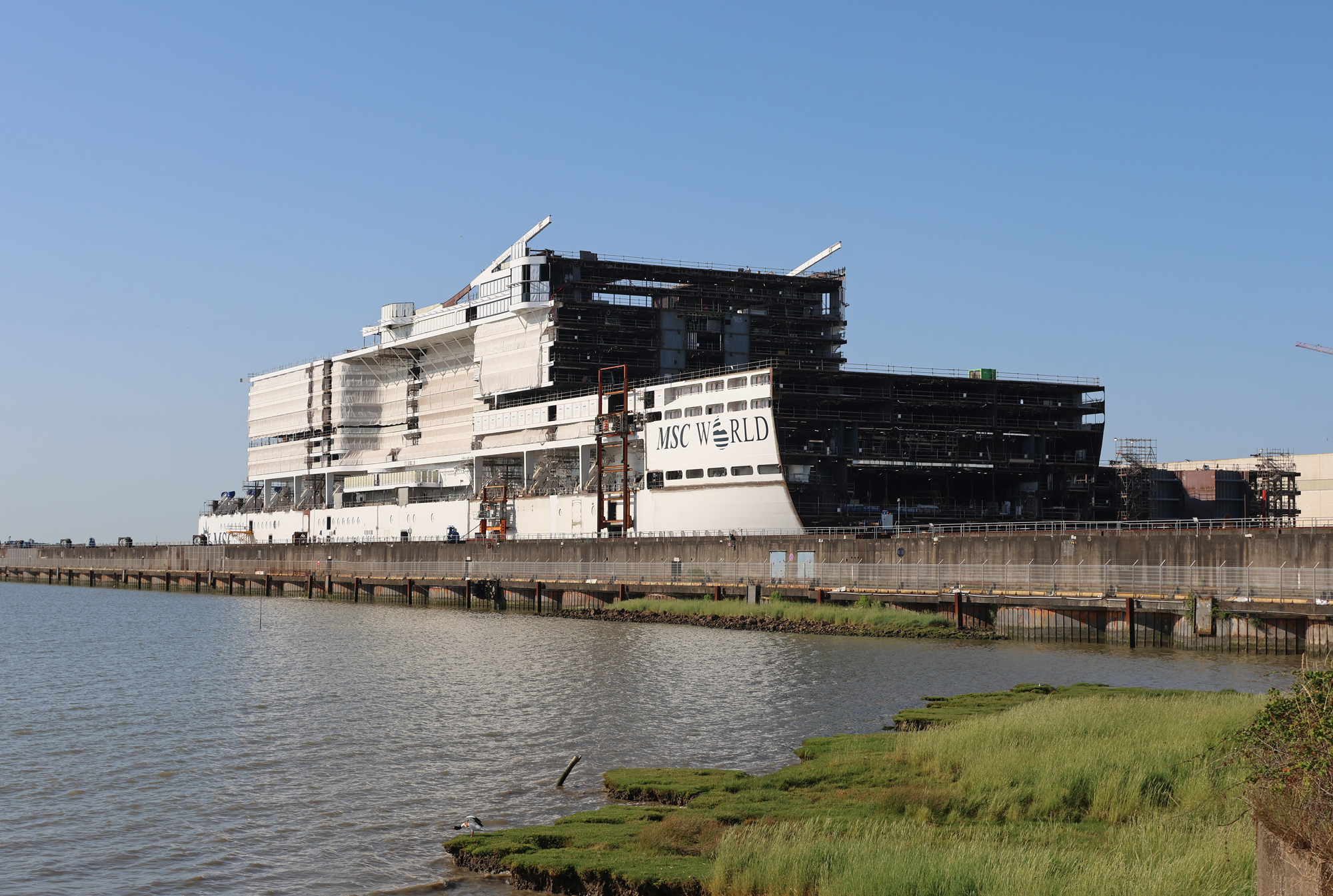 Saint-Nazaire : la construction du MSC World Asia progresse | Mer et Marine