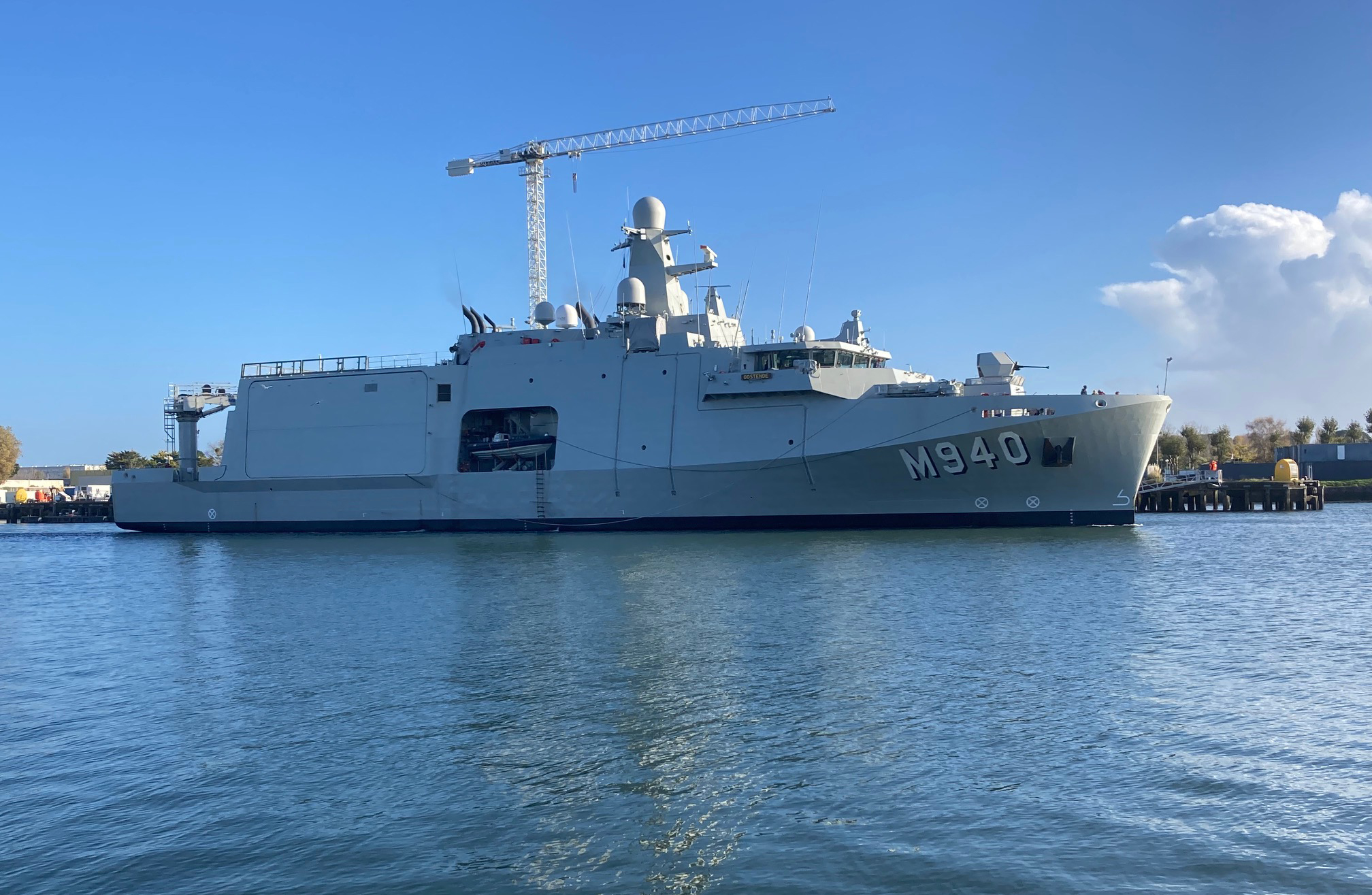 Le nouveau chasseur de mines belge arrive à Zeebrugge | Mer et Marine