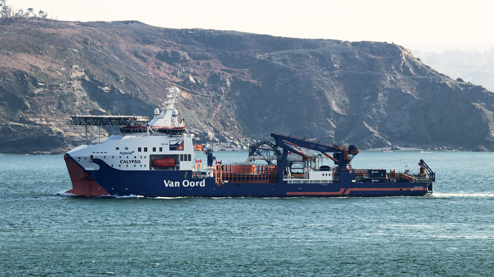 À bord du câblier Calypso, qui va installer la liaison Celtic ...