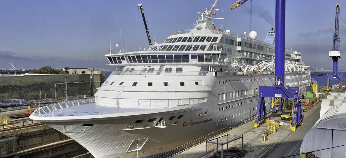 Le Thomson Majesty sort d'arrêt technique chez Gibdock | Mer et Marine