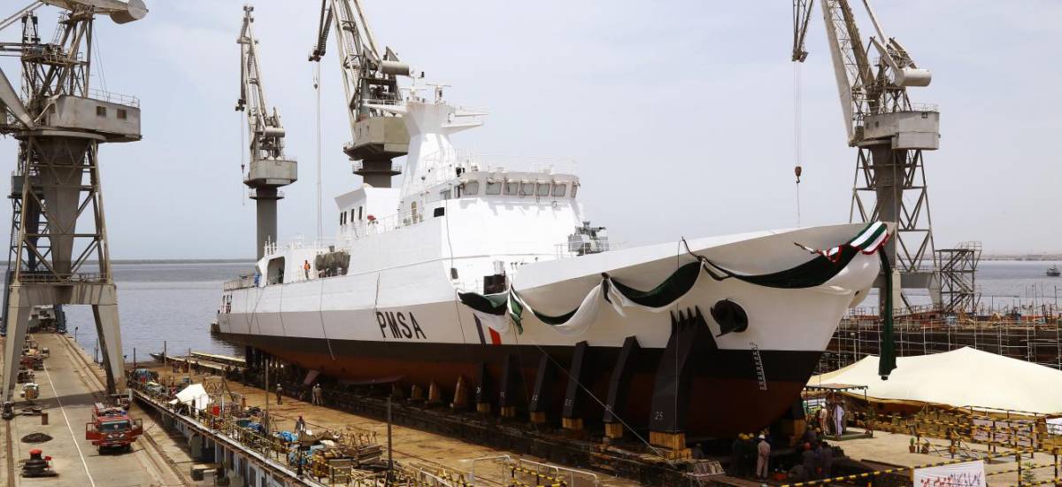 Pakistan : un OPV lancé à Karachi et une corvette chez Damen | Mer et ...
