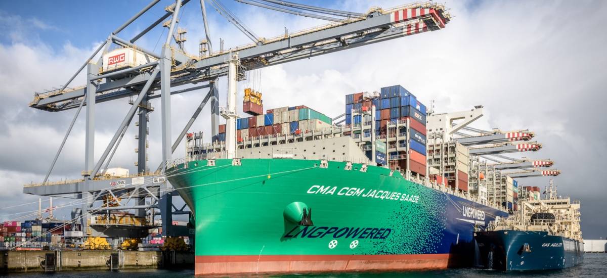 CMA CGM : premier avitaillement GNL en Europe pour le Jacques Saadé | Mer et Marine