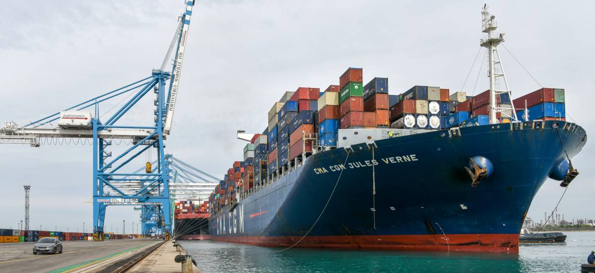 CMA CGM : 10 ans après son baptême marseillais, le Jules Verne fait sa ...