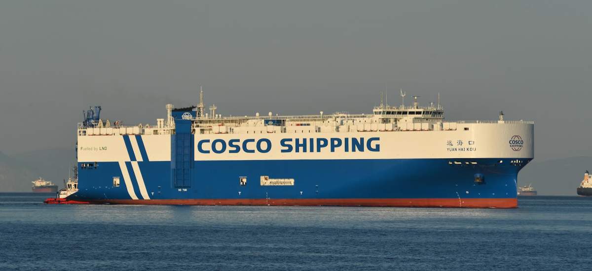 Le tout nouveau roulier de Cosco Shipping a fait son voyage inaugural ...