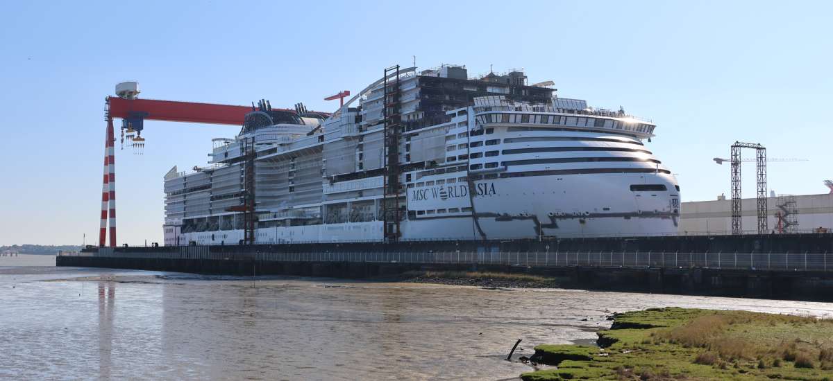 Saint-Nazaire : l’assemblage du MSC World Asia presque terminé à un ...