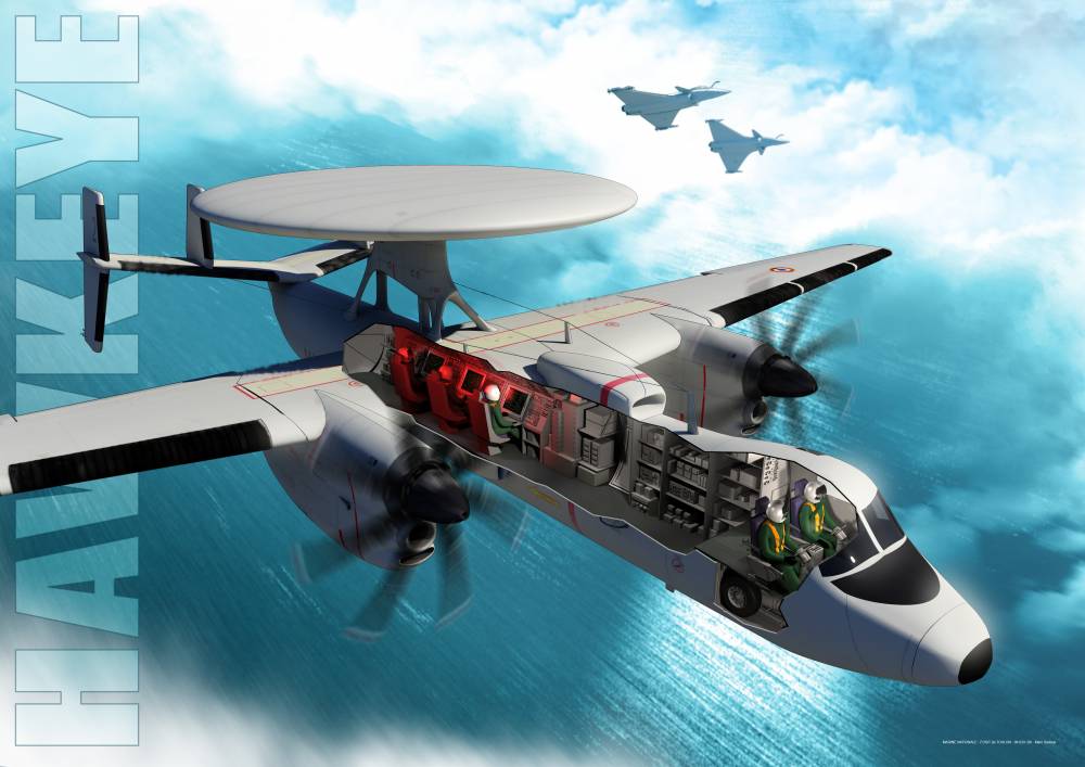 Marine nationale : la production du premier des nouveaux avions radars ...
