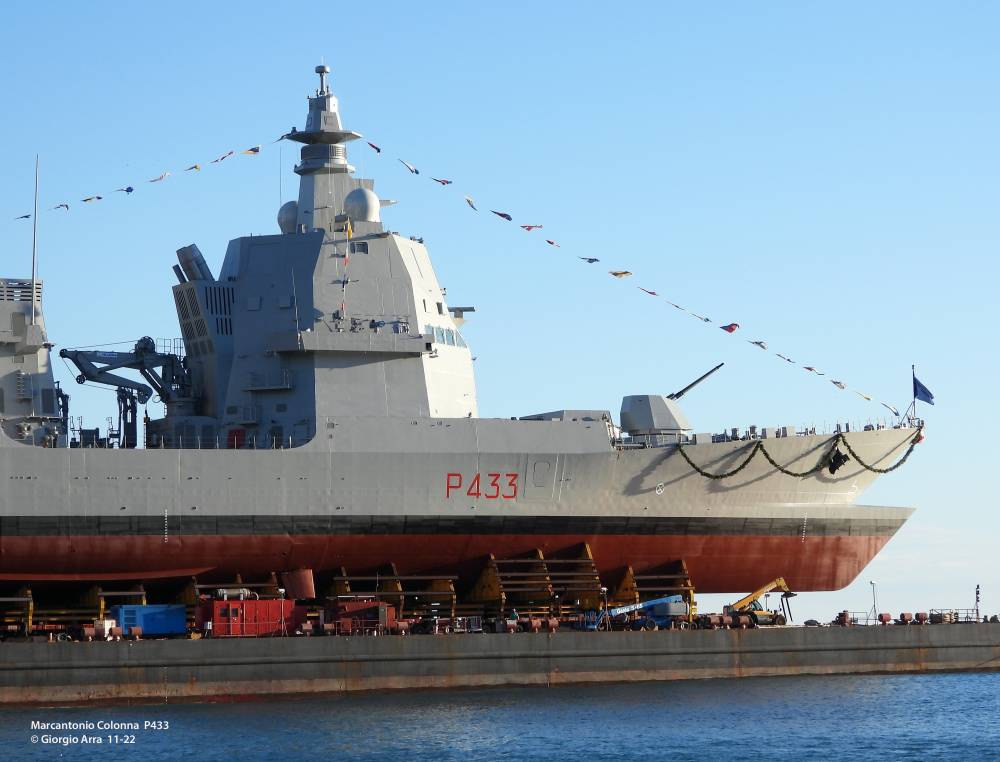 Le 5ème PPA de la marine italienne arrive à Muggiano pour sa mise à l ...