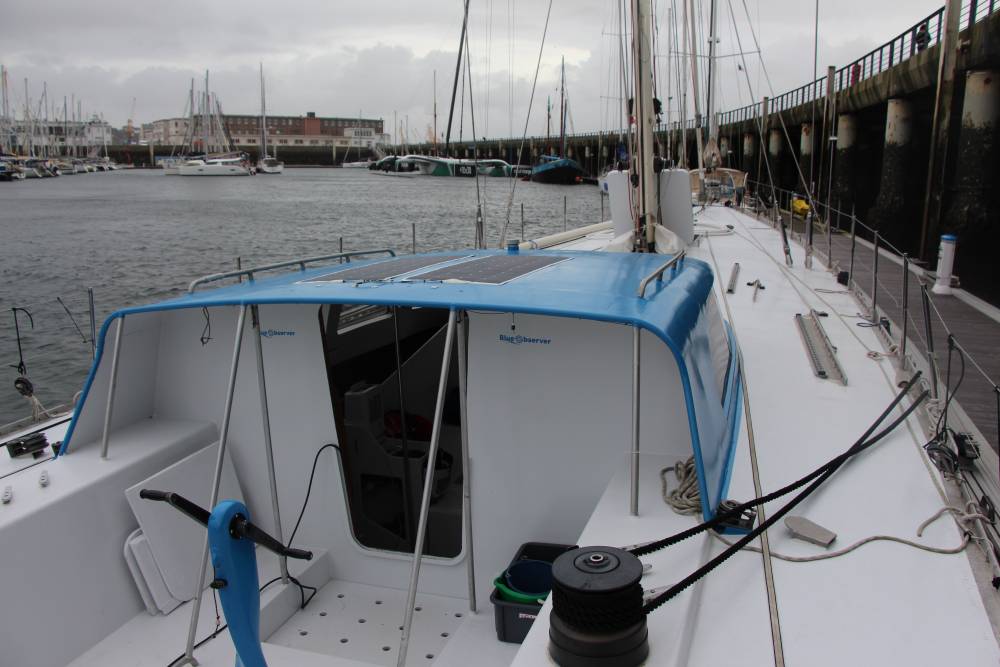 A bord du voilier de Blue Observer, en préparation pour une mission ...