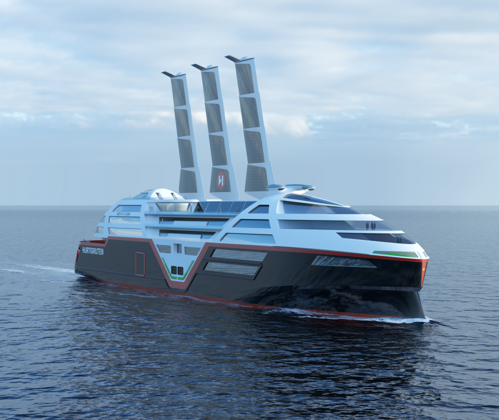 Hurtigruten : méga-batteries et voiles solaires pour les nouveaux navires côtiers zéro-émission ...