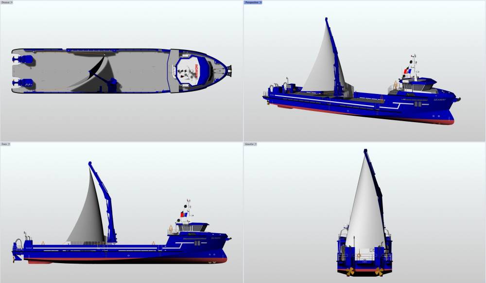 Le Men Du, nouveau navire polyvalent de la compagnie bretonne Seaway ...