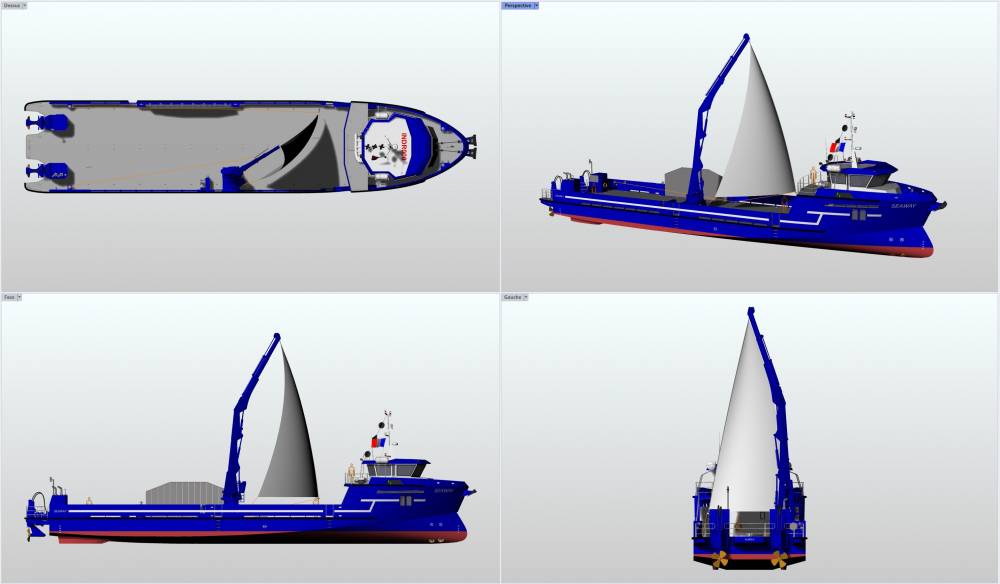 Le Men Du, nouveau navire polyvalent de la compagnie bretonne Seaway ...