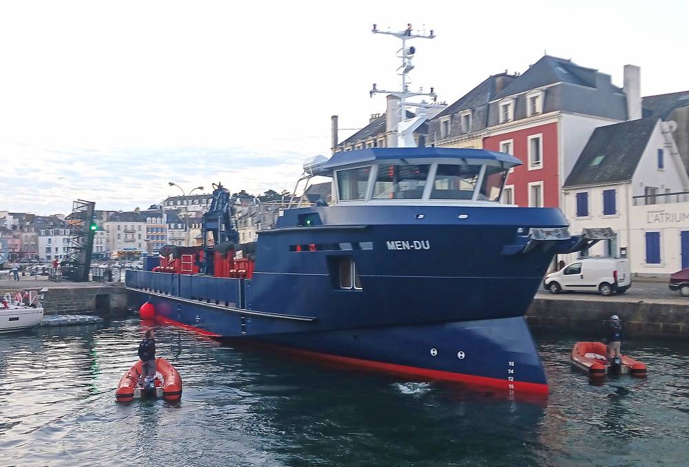 Le Men Du, nouveau navire polyvalent de la compagnie bretonne Seaway ...