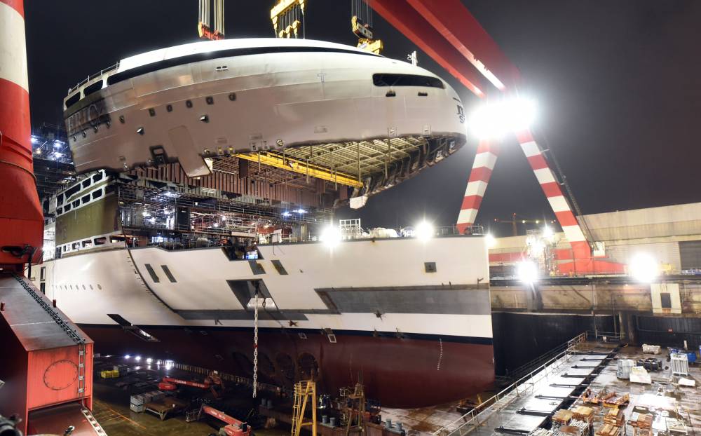 A Saint-Nazaire, l’assemblage du paquebot MSC World America va bon ...