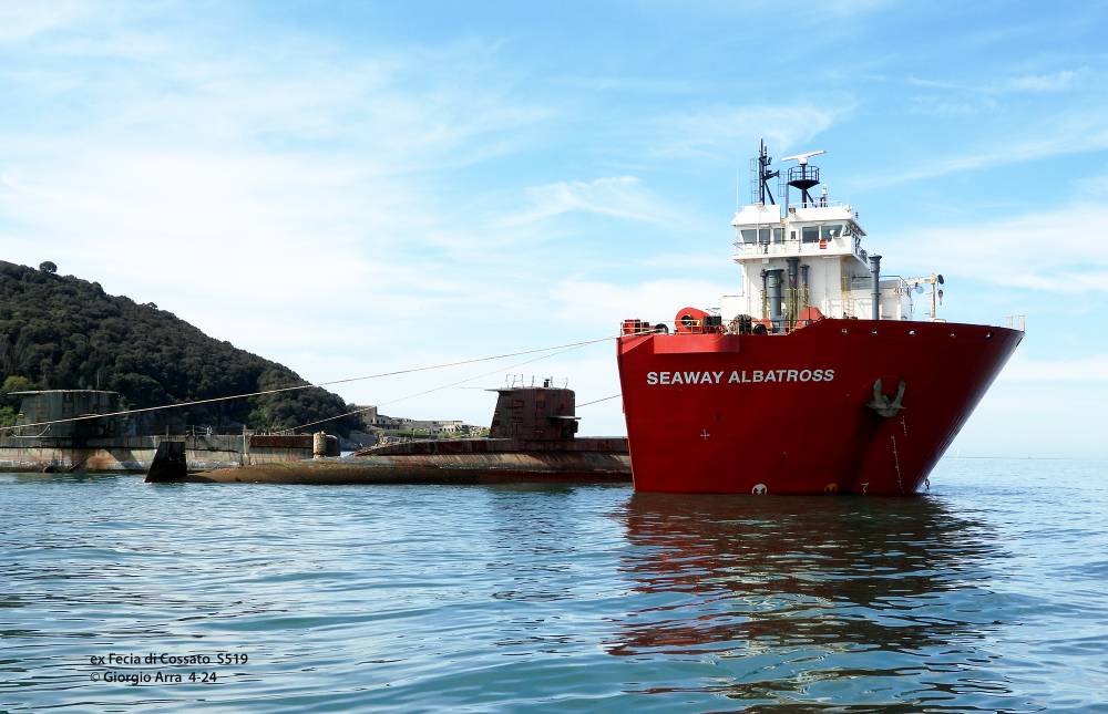 Le Seaway Albatross convoie trois anciens sous-marins italiens vers la ...