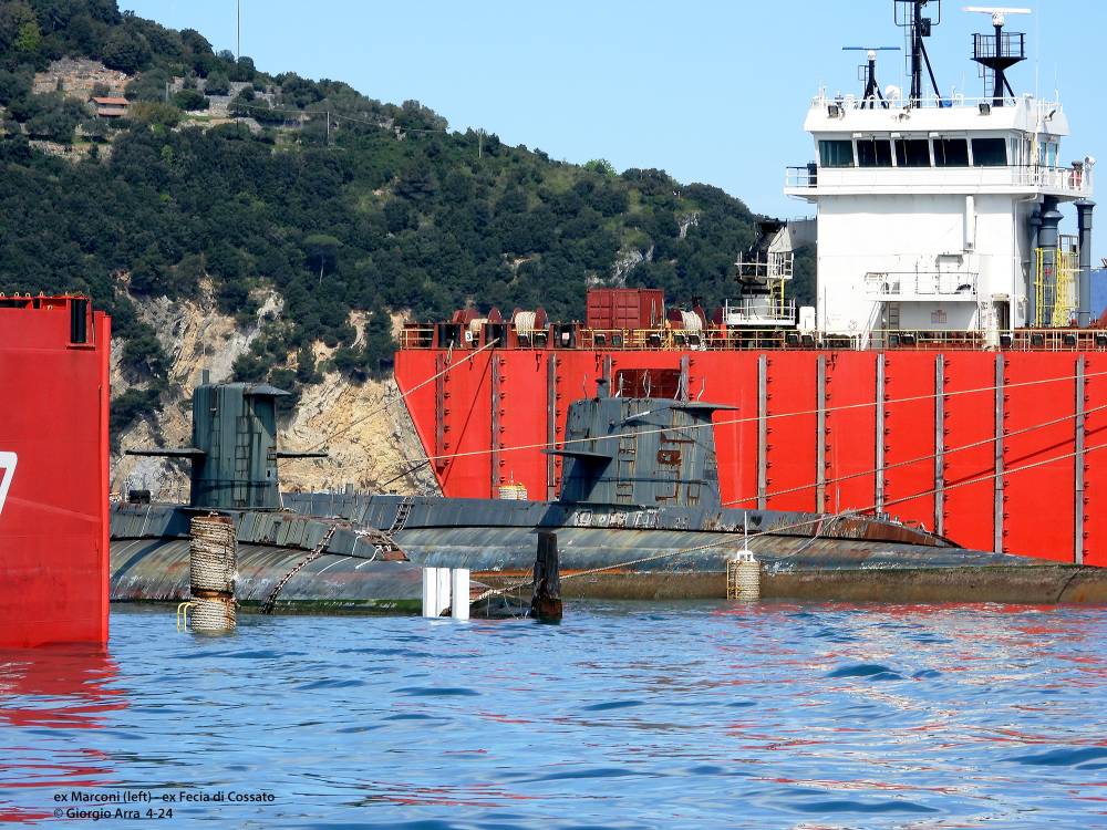 Le Seaway Albatross convoie trois anciens sous-marins italiens vers la ...
