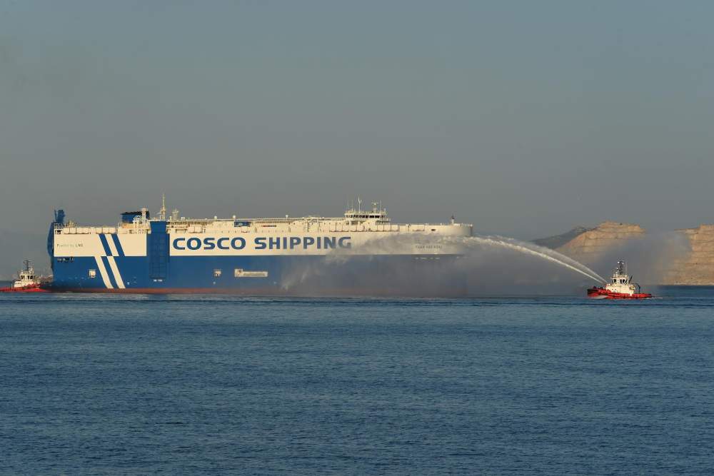 Le tout nouveau roulier de Cosco Shipping a fait son voyage inaugural ...