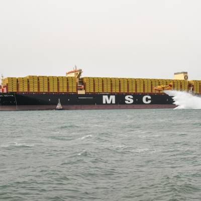 Le porte-conteneurs MSC Mette baptisé à Fos | Mer et Marine