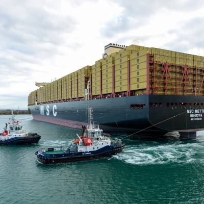 Le porte-conteneurs MSC Mette baptisé à Fos | Mer et Marine