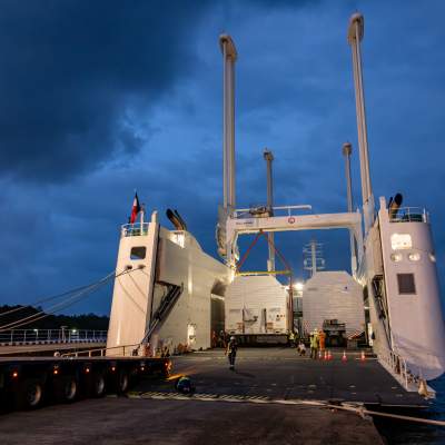 Ariane 6 : le Canopée de retour en Guyane avec des éléments de la ...